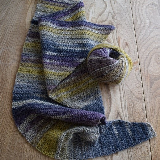 Asymmetric shawl crochet kit – Knit One Kits